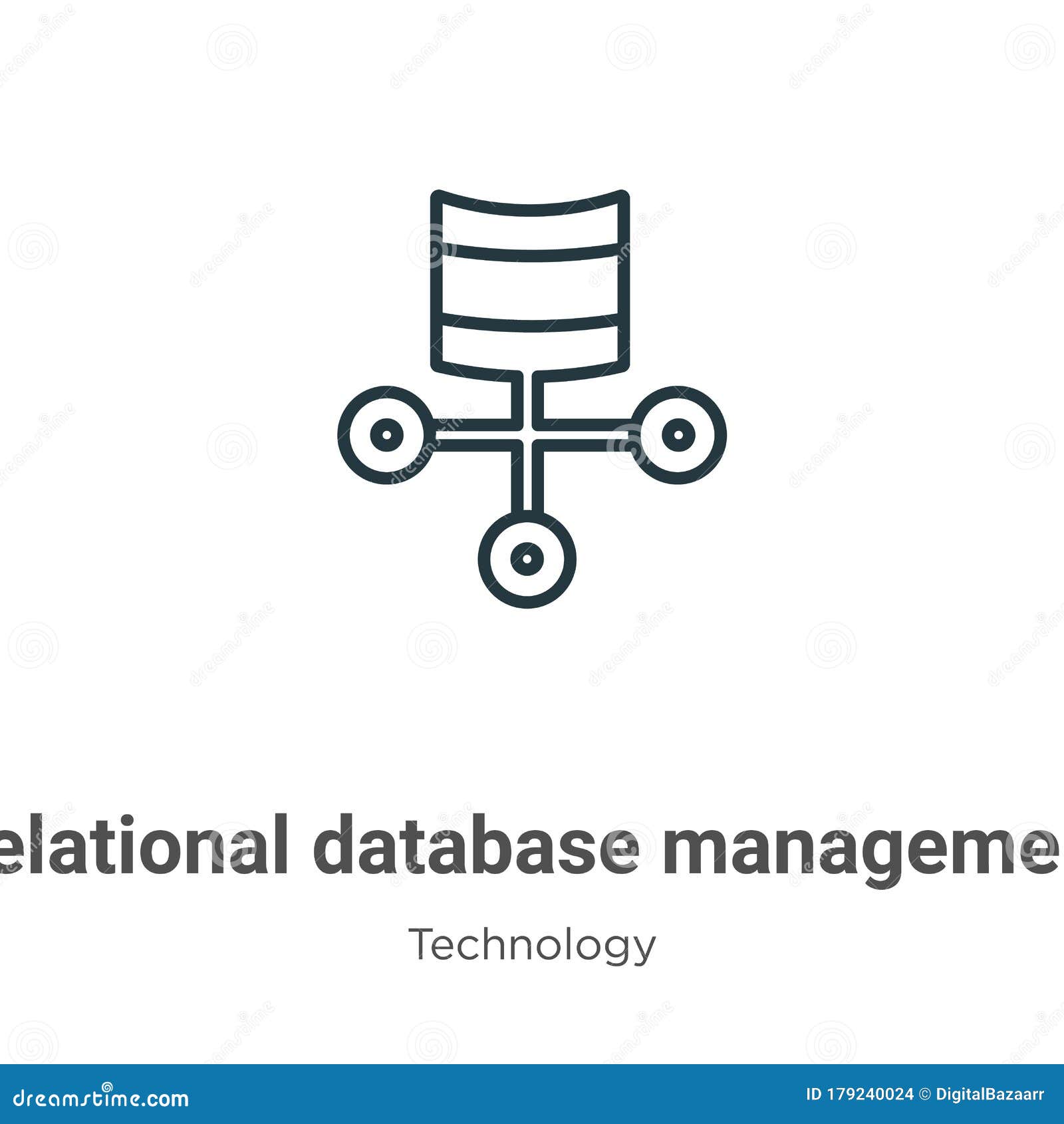 Relational Database Management System Outline Vector Icon. Thin Line ... Relational Database Management System Outline Vector Icon. Thin Line ...