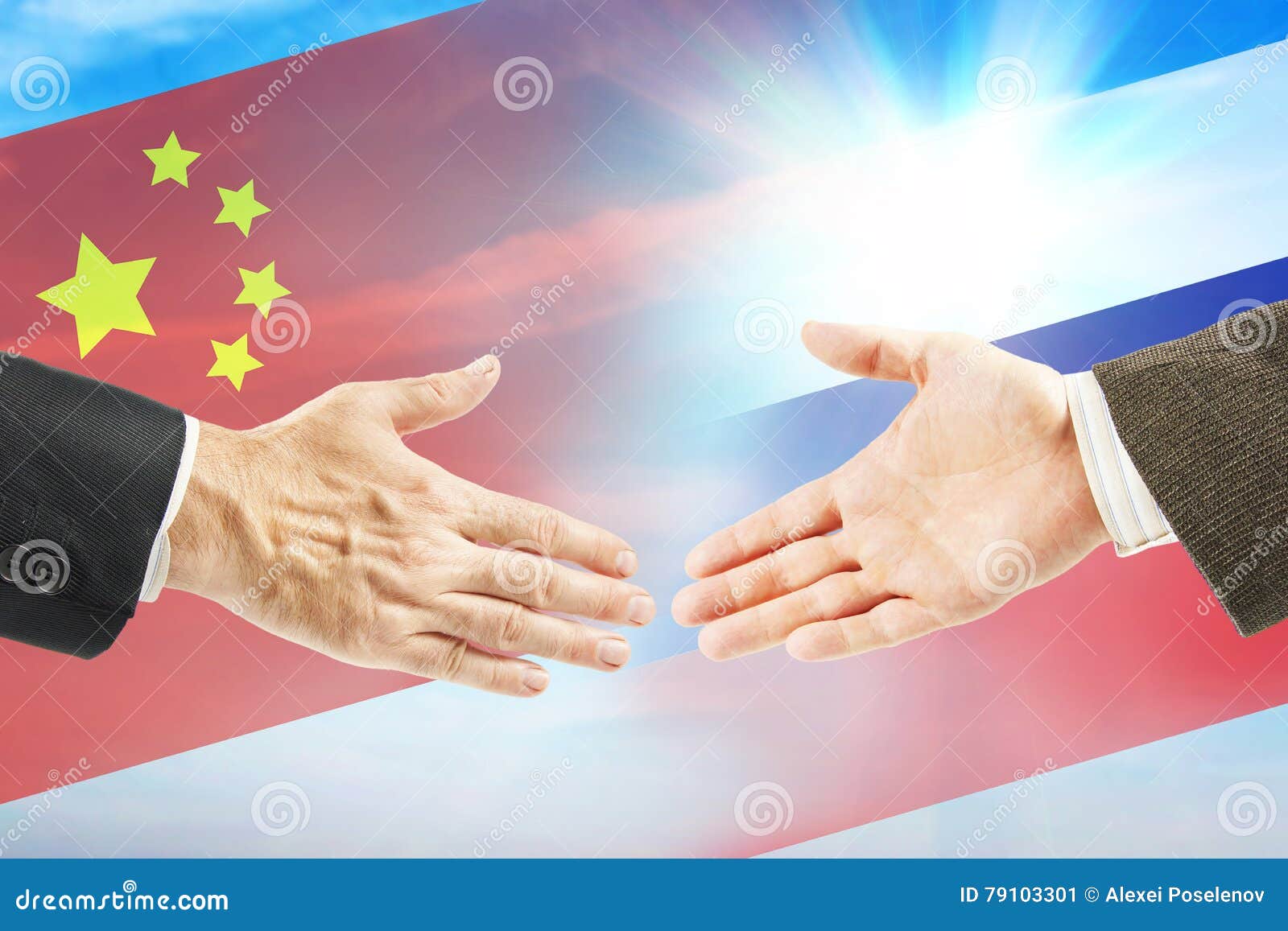 Relations Amicales Entre La Russie Et La Chine Image stock - Image du ...