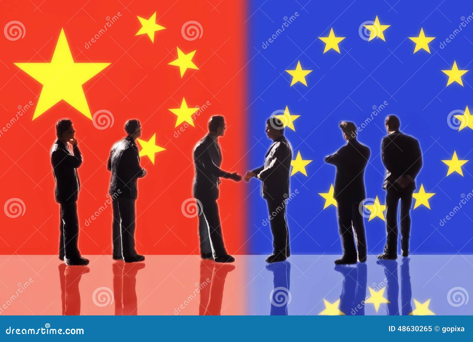 Relations between Europe and China Stock Illustration - Illustration of ...