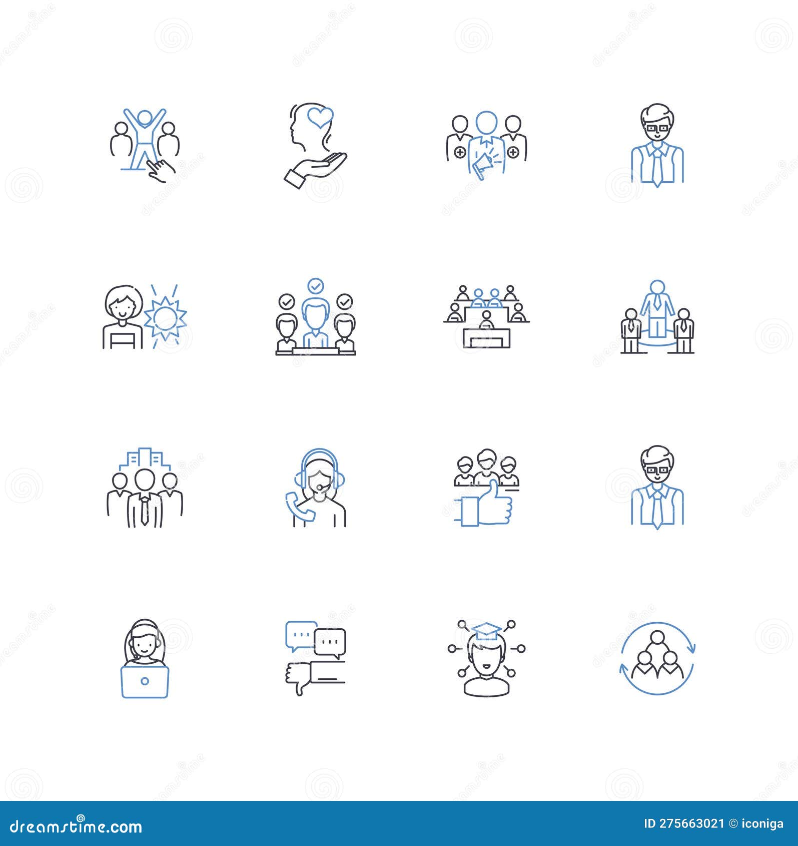 Relationship Builder Line Icons Collection. Communication, Trust ...