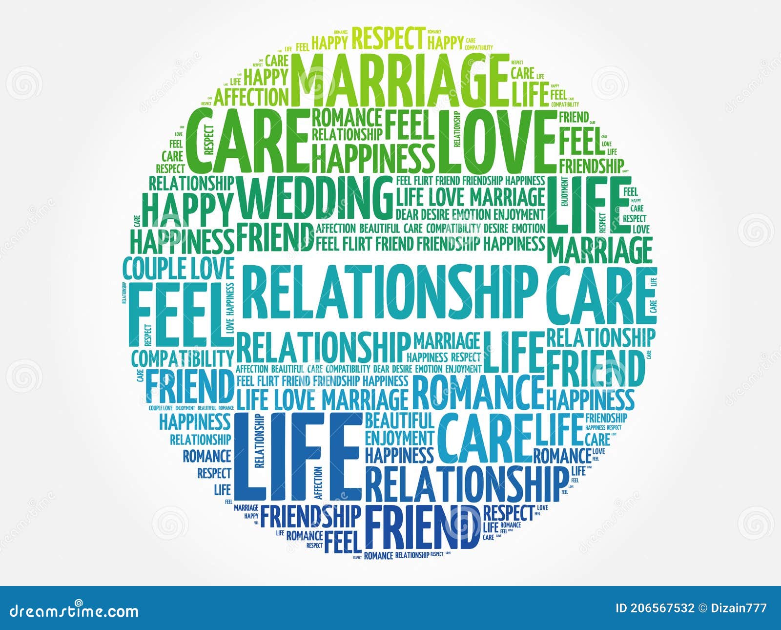 Relationship Circle Word Cloud Stock Illustration - Illustration of ...