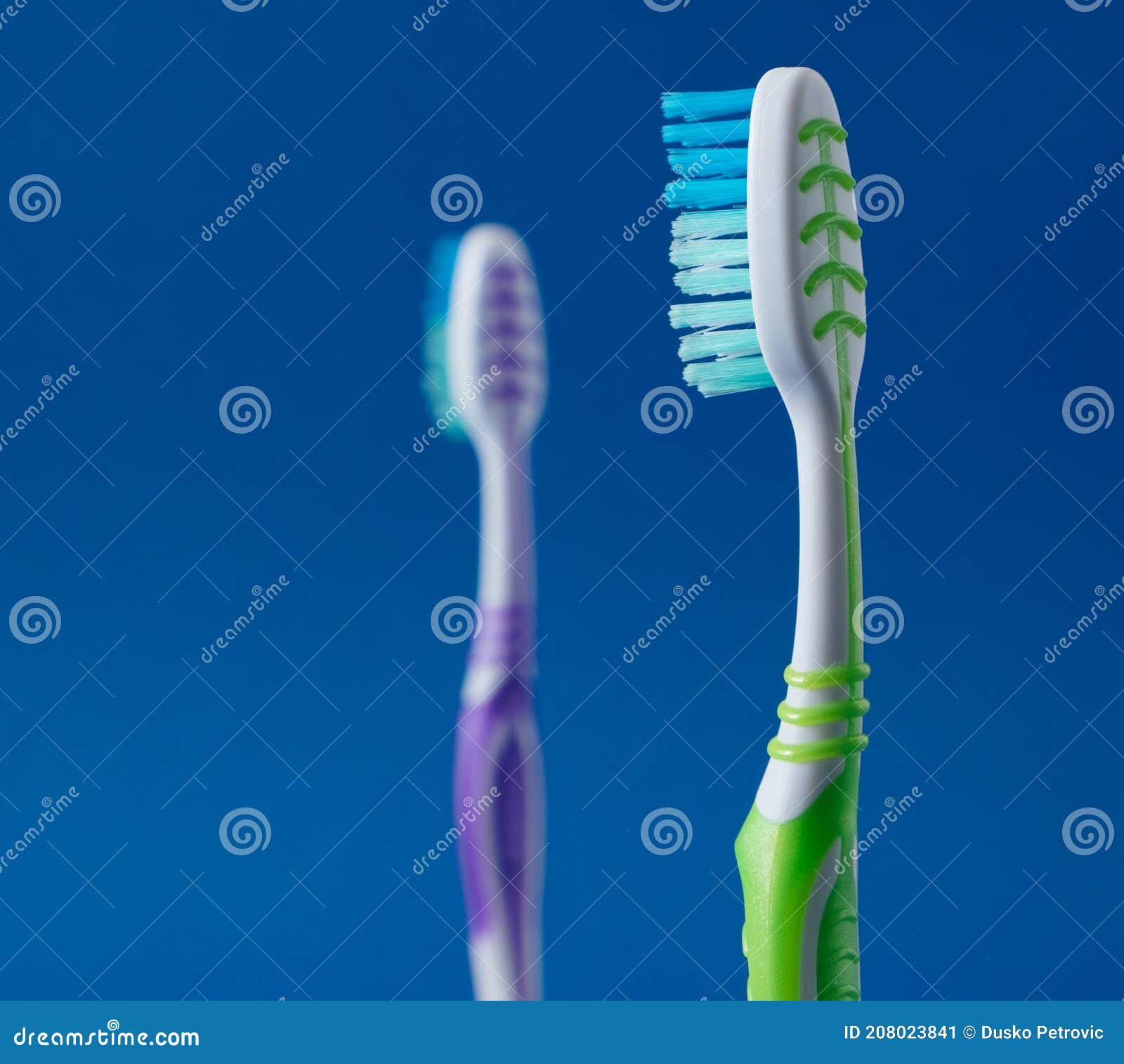Relationship Concept with Two Toothbrushes in Fight Stock Image - Image ...