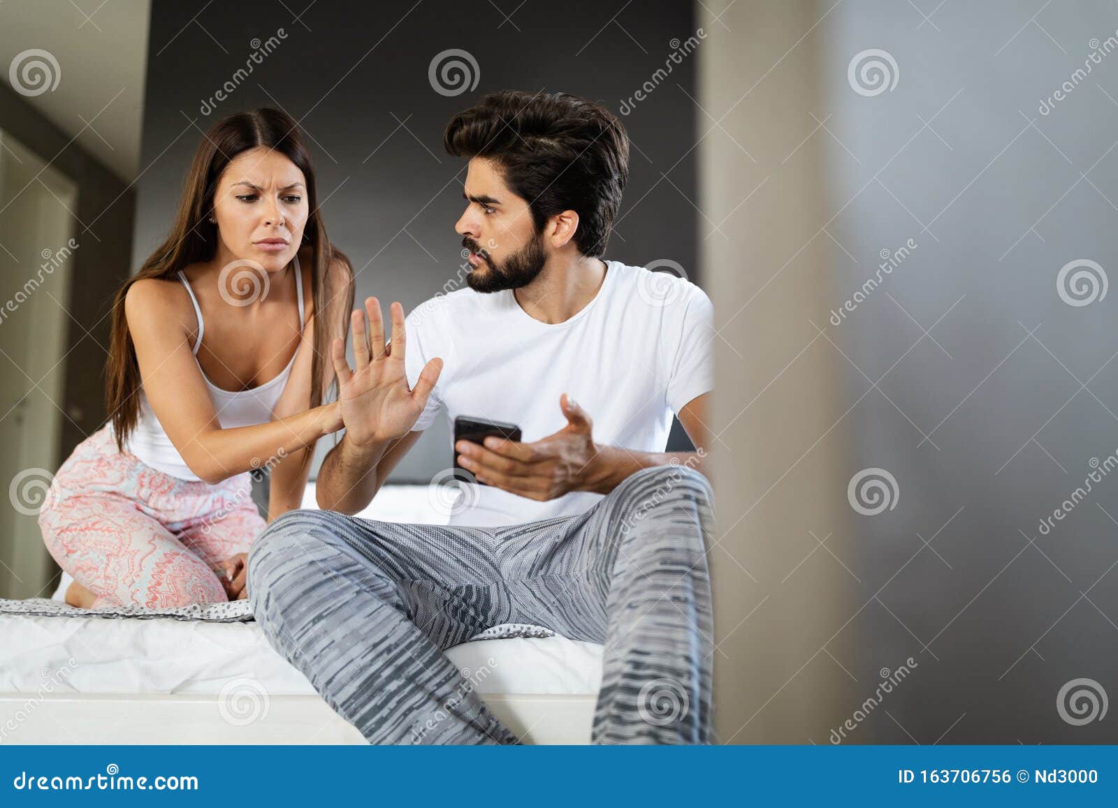 Relationship Difficulties. Young Couple Having Problems and Conflicts ...