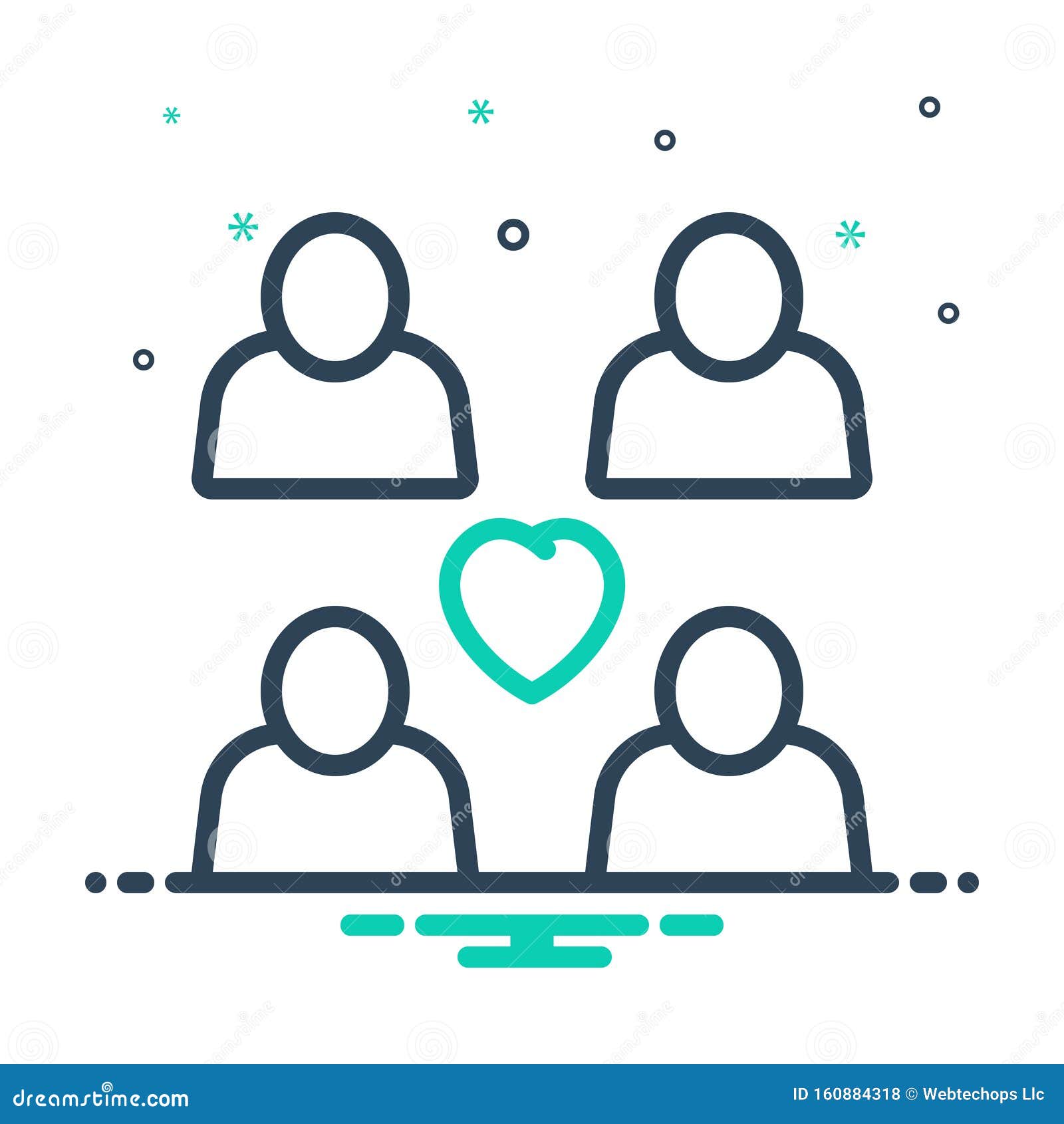 Mix Icon for Relationship, Couple and Duet Stock Vector - Illustration ...