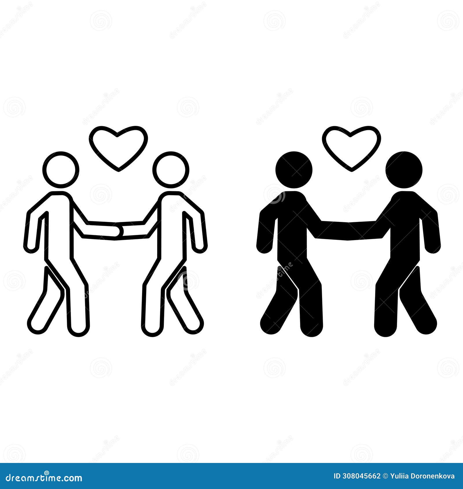 Relationship icons. stock vector. Illustration of heart - 308045662
