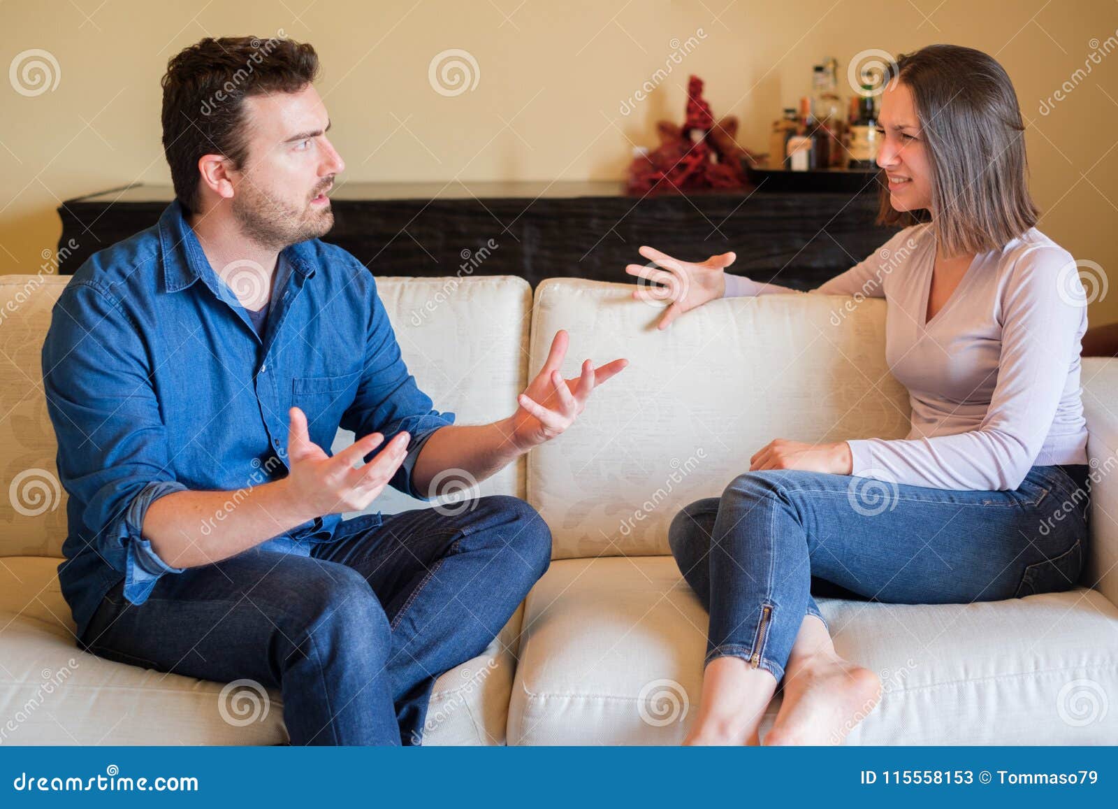 Relationship Problem Concept with Couple Arguing and Fighting Stock ...