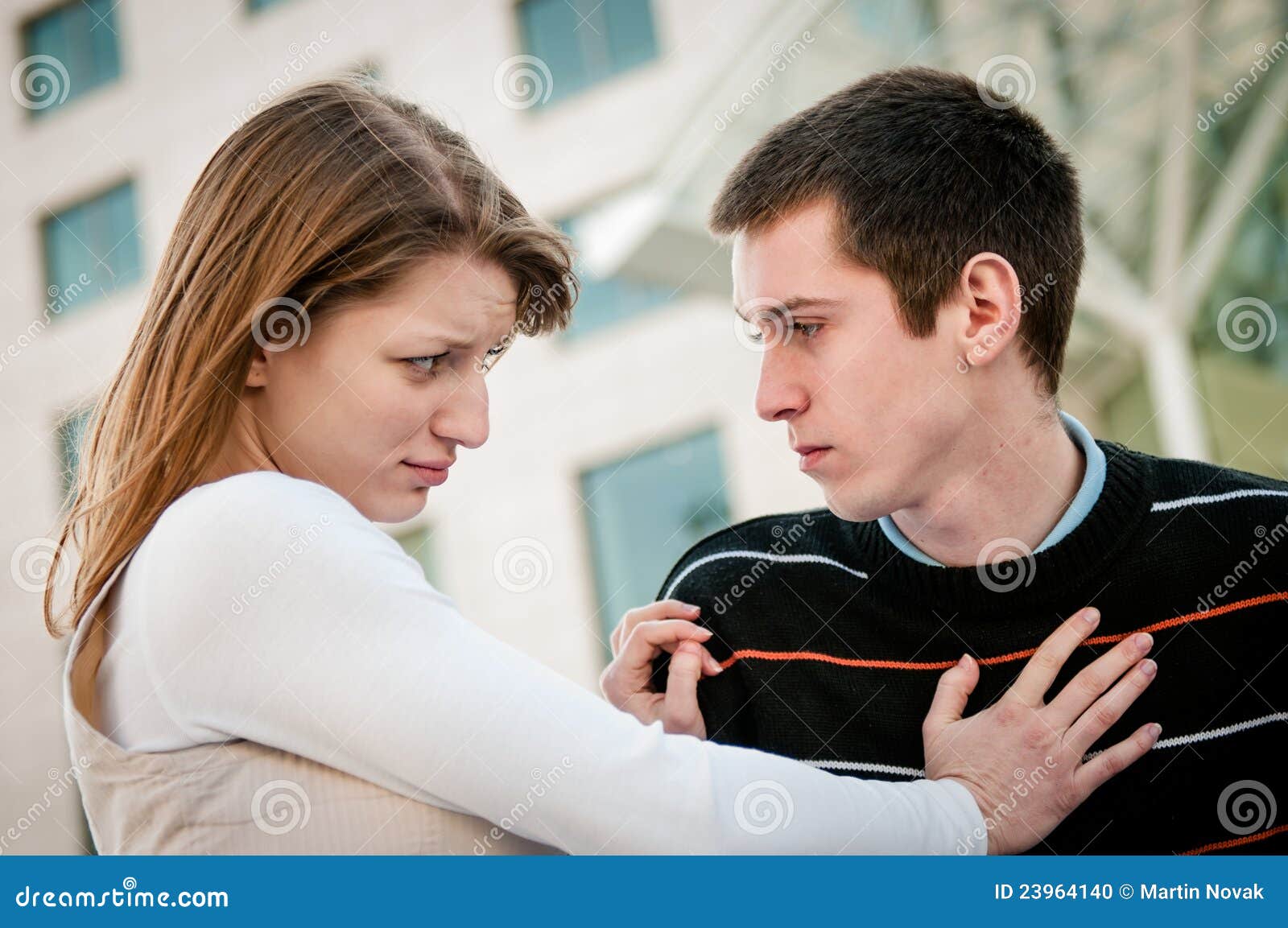 Relationship Problem - Couple Portrait Stock Photo - Image of outdoor ...