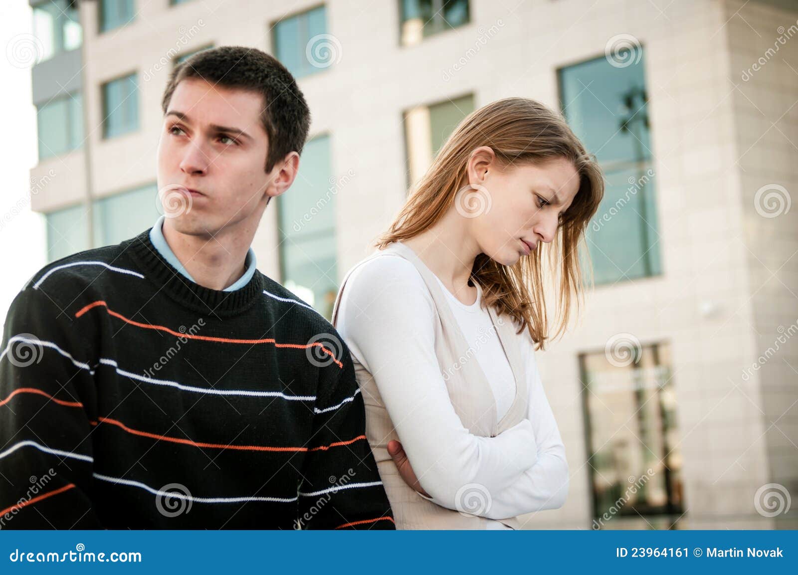 Relationship Problem - Couple Portrait Stock Image - Image of outdoor ...