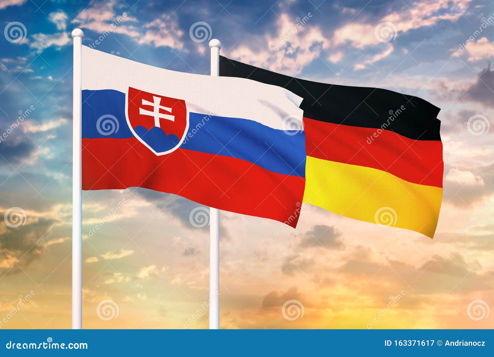 Relationship between the Slovakia and the Germany Stock Image - Image ...