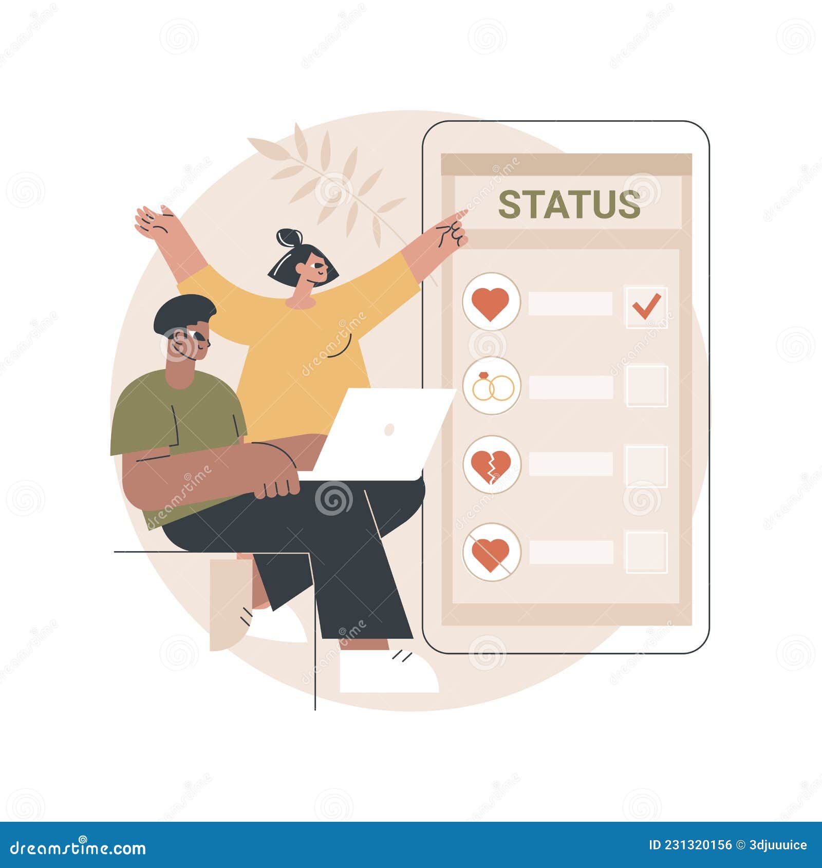 Relationship Status Icon, Linear Isolated Illustration, Thin Line ...