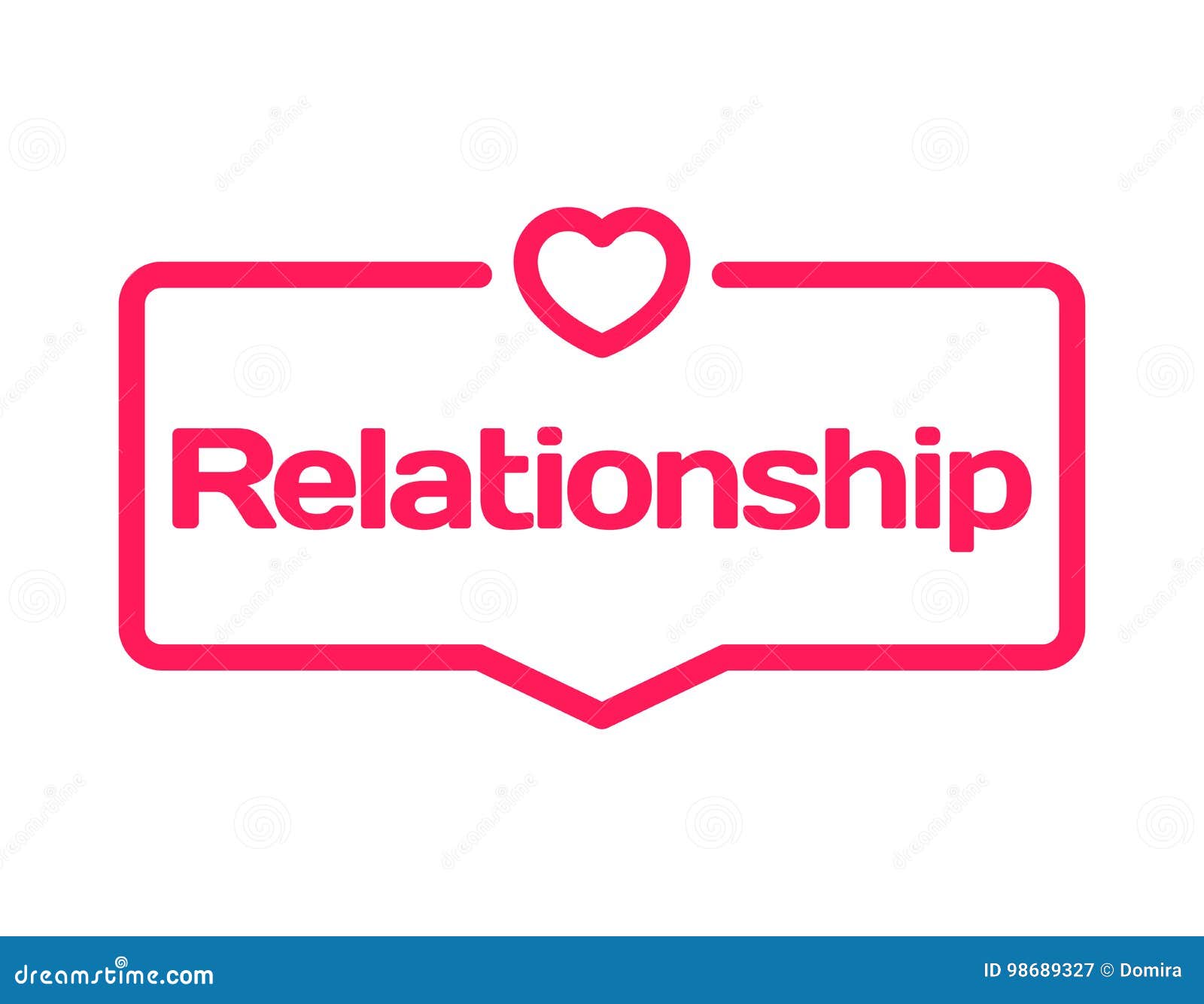 Relationship Template Dialog Bubble in Flat Style on White Background ...