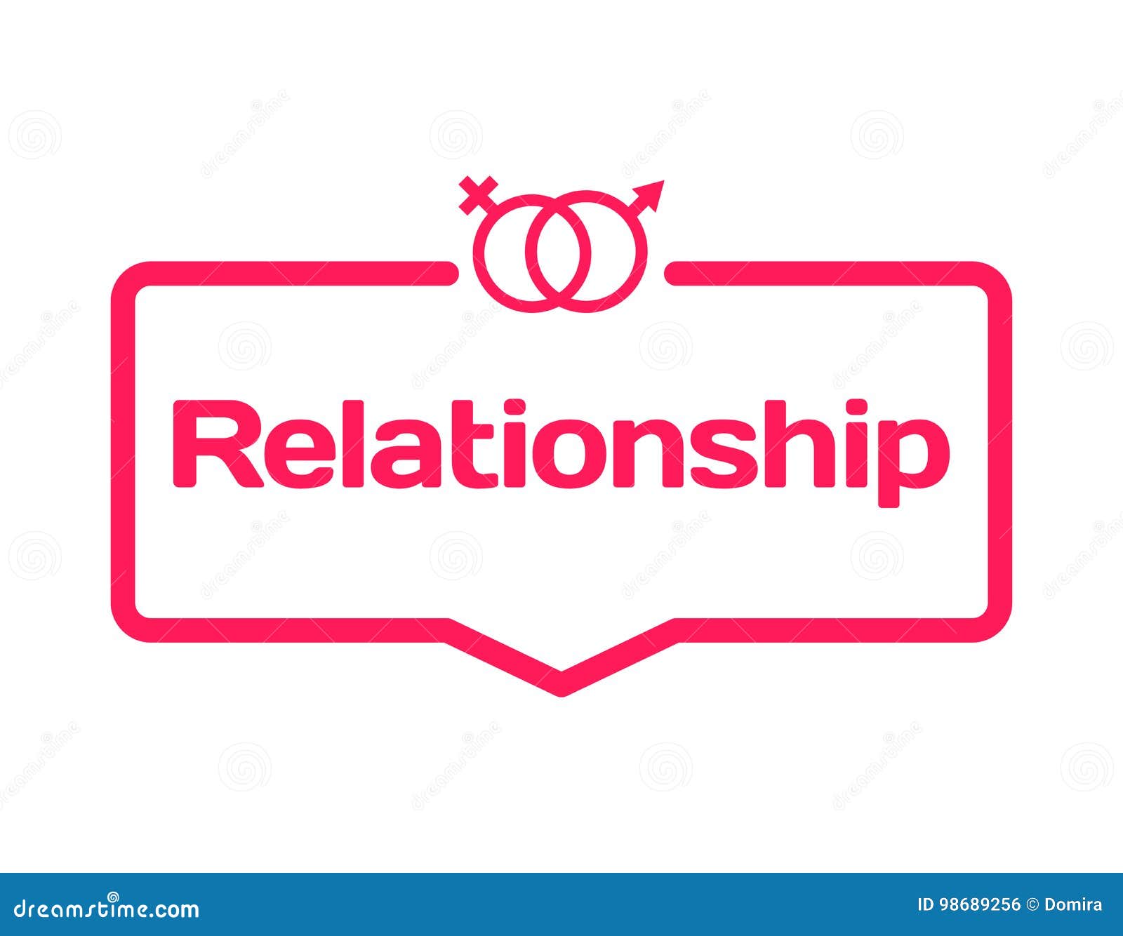 Relationship Template Dialog Bubble in Flat Style on White Background ...