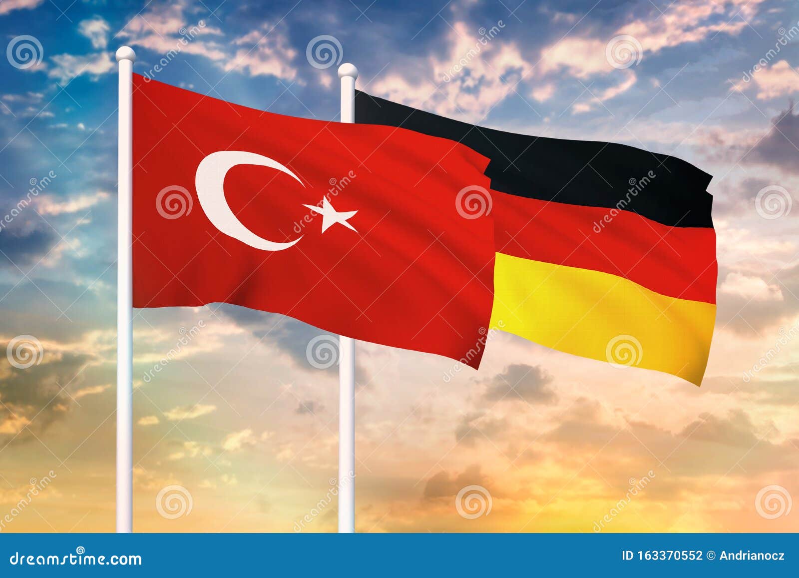 Relationship between the Turkey and the Germany Stock Illustration ...