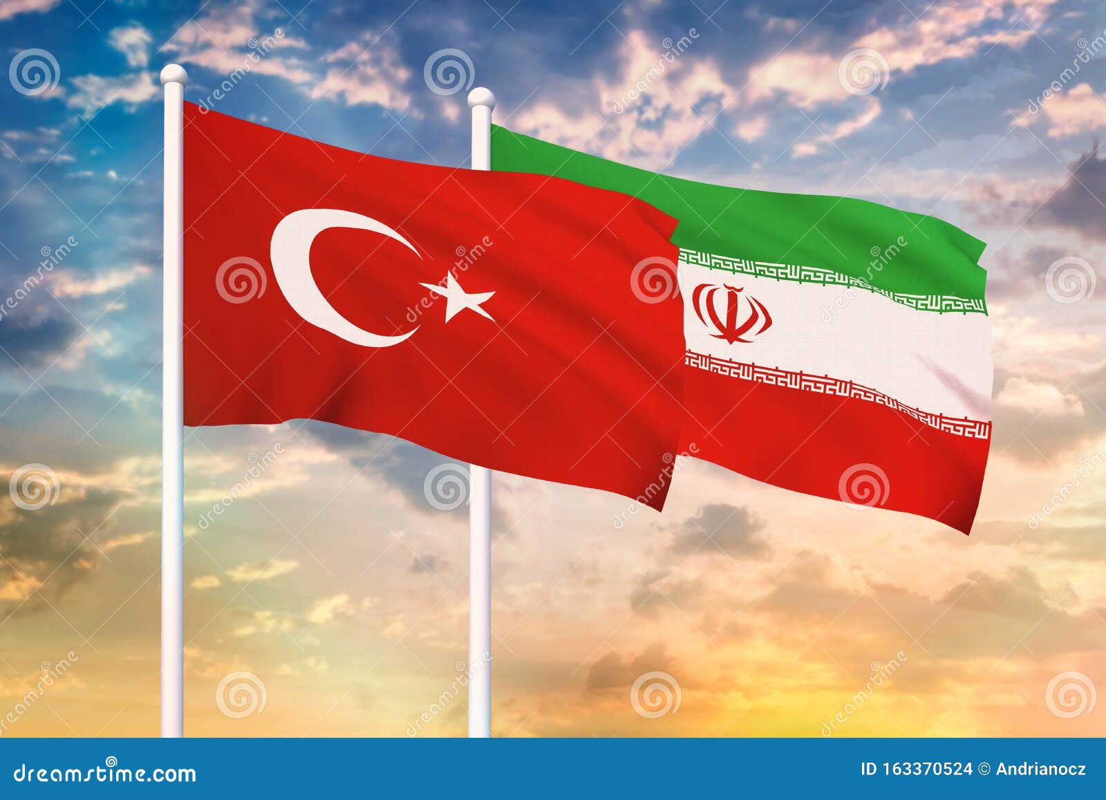 Relationship between the Turkey and the Iran Stock Illustration ...