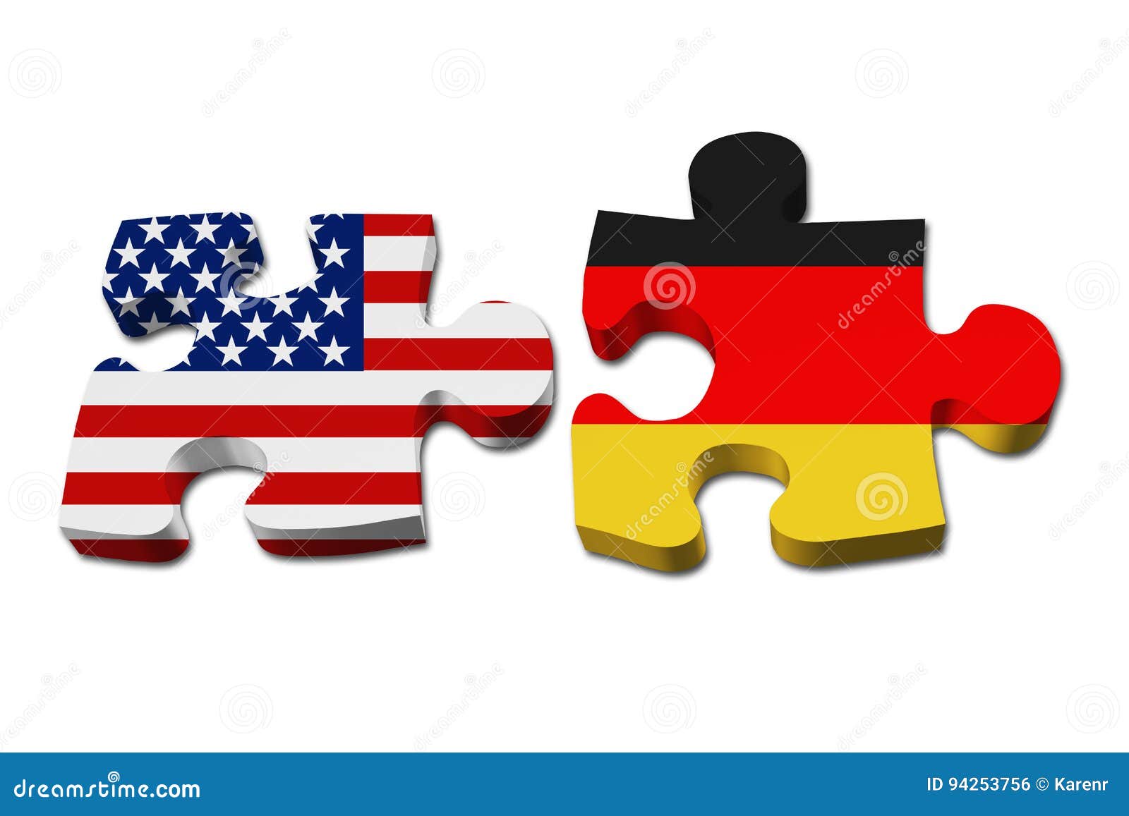 Relationship between the USA and Germany Stock Illustration ...
