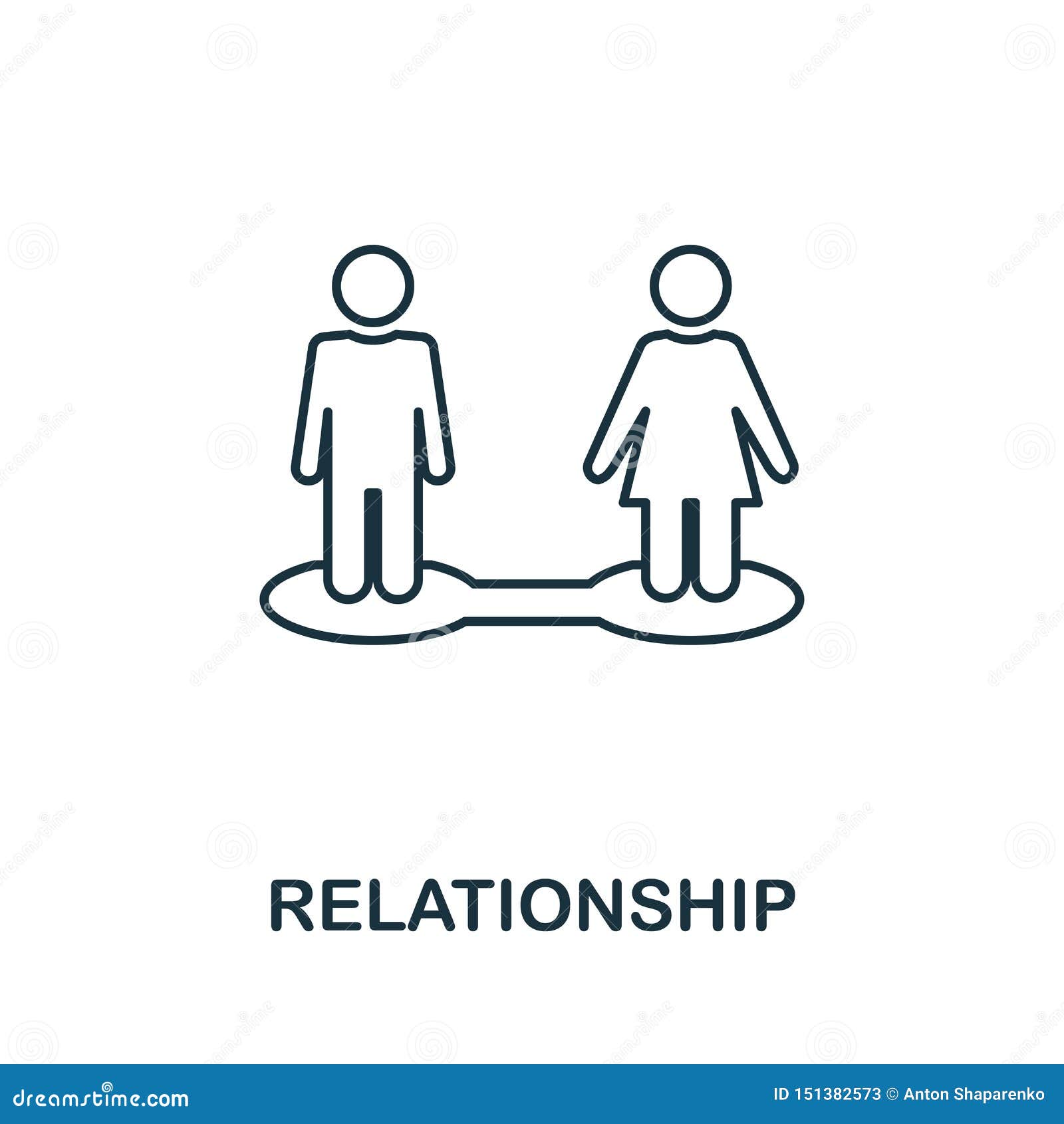 Relationship Vector Icon Symbol in Outline Style. Creative Sign from ...