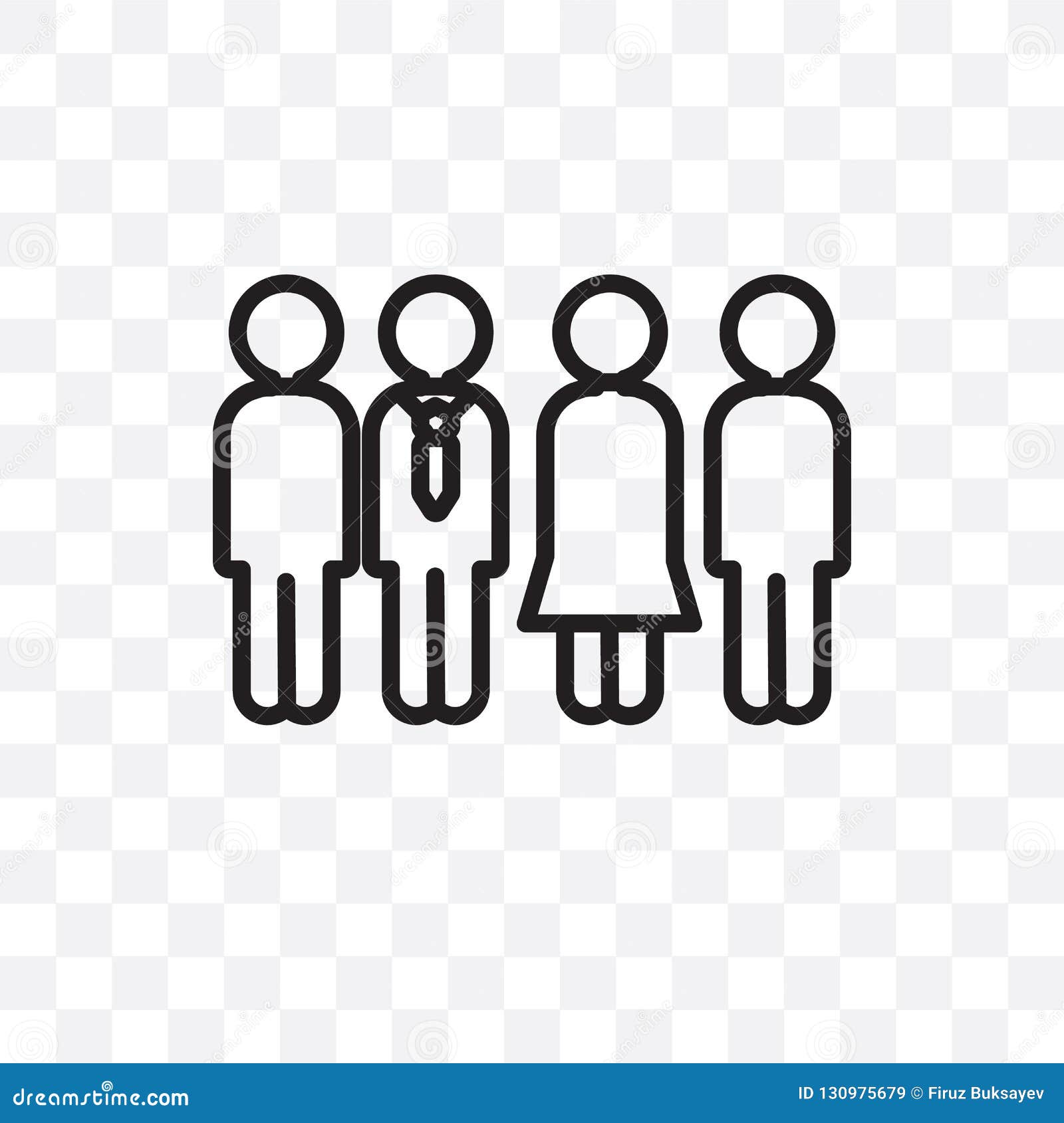 Relationship Vector Linear Icon Isolated on Transparent Background ...