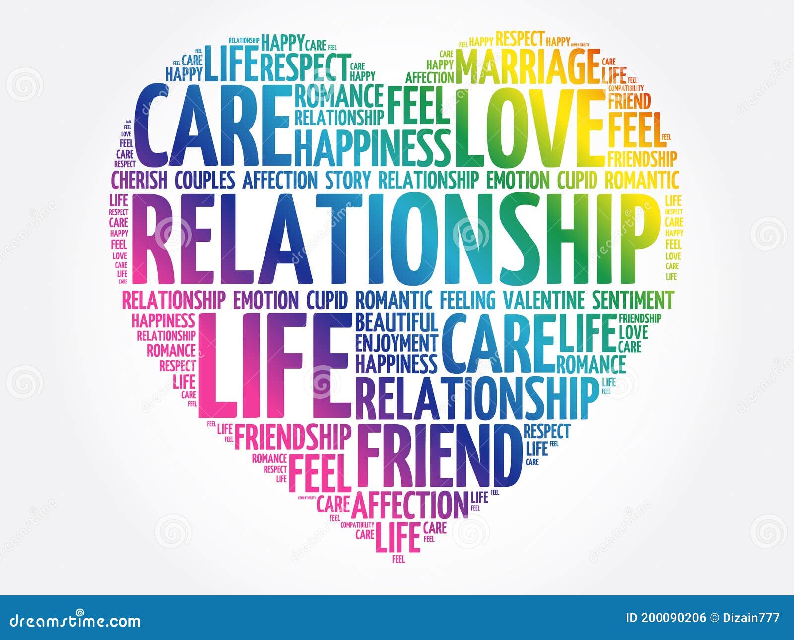 Relationship Word Cloud Collage Stock Illustration - Illustration of ...