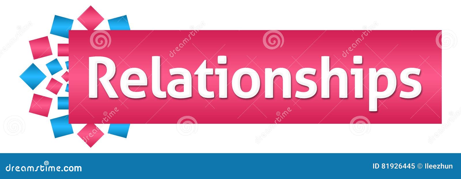 Relationships Pink Blue Squares Horizontal Stock Illustration ...