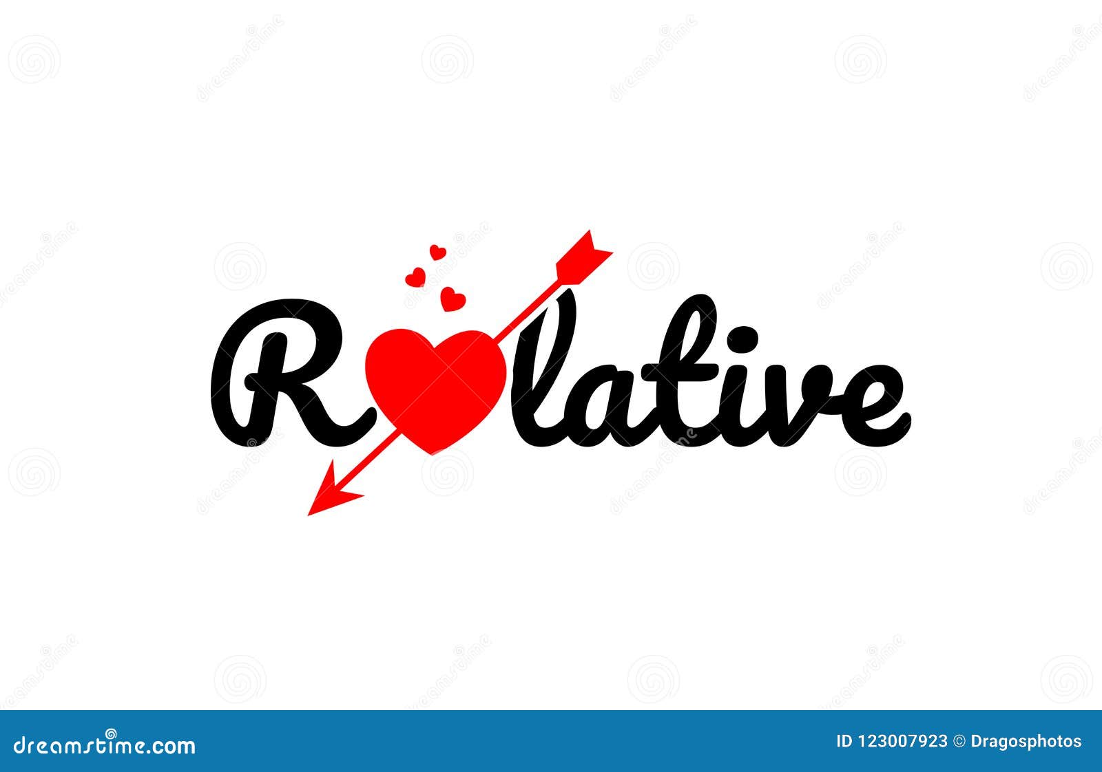 Relative Word Text Typography Design Logo Icon Cartoon Vector ...