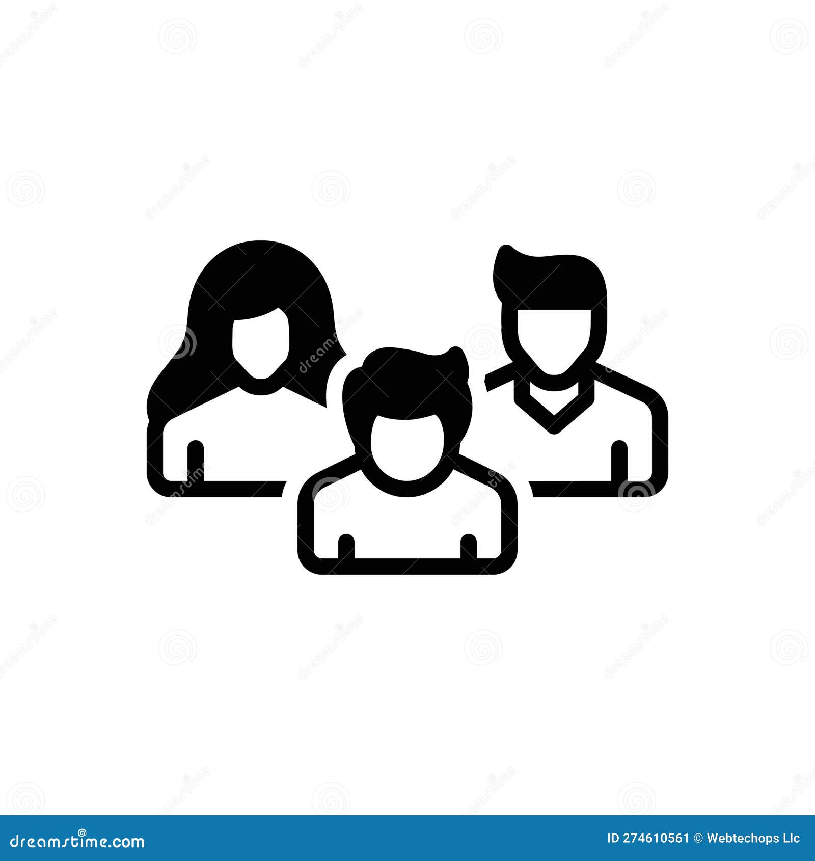 Black Solid Icon for Relatives, People and Family Stock Vector ...