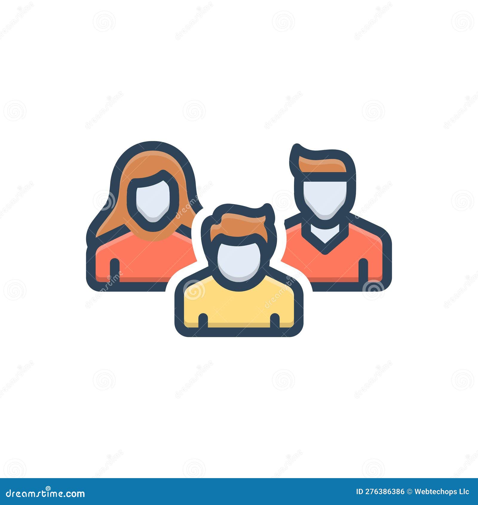 Color Illustration Icon for Relatives, Family and Parents Stock ...