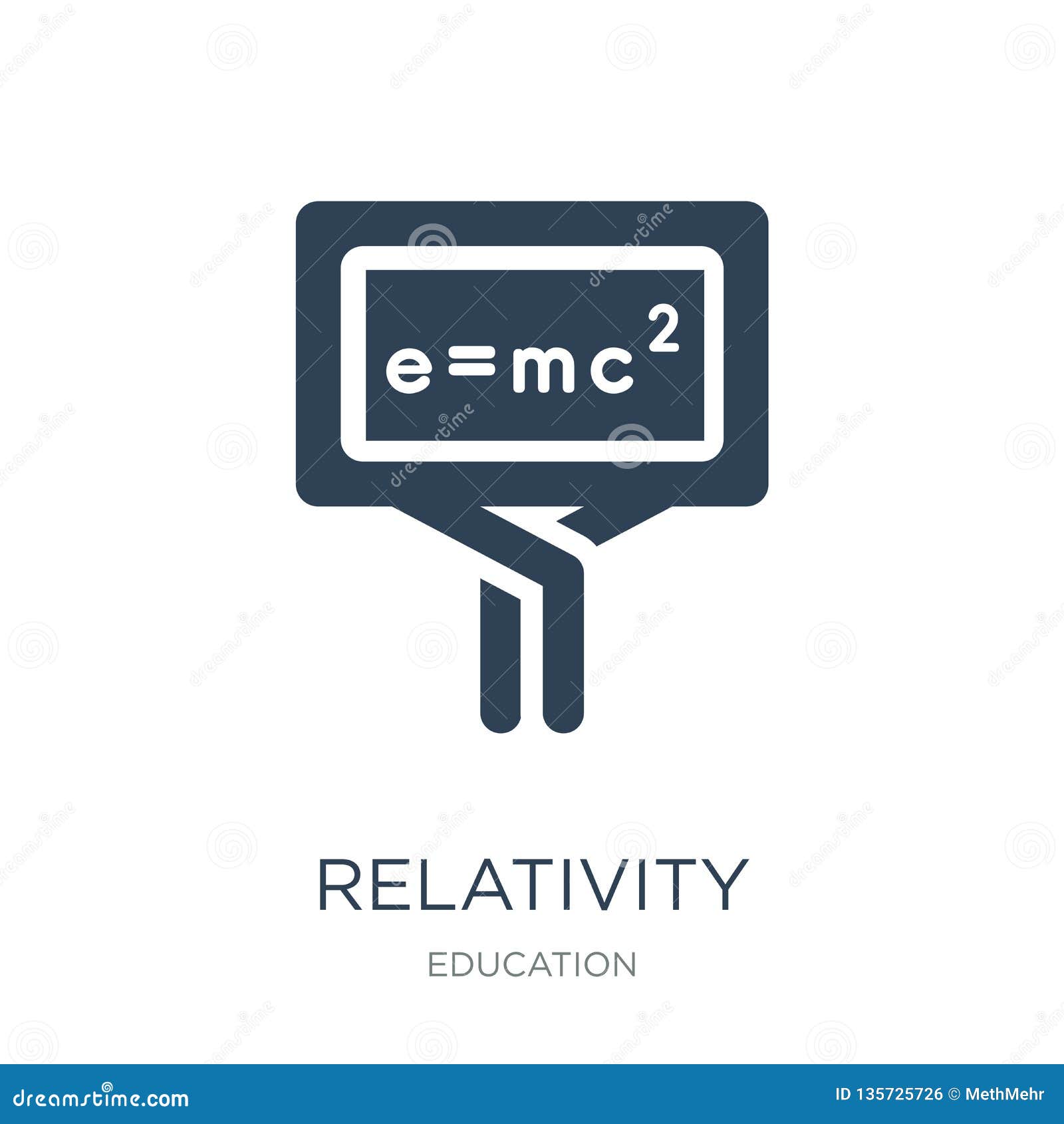 Relativity Formulae Vector Icon On White Background. Flat Vector ...