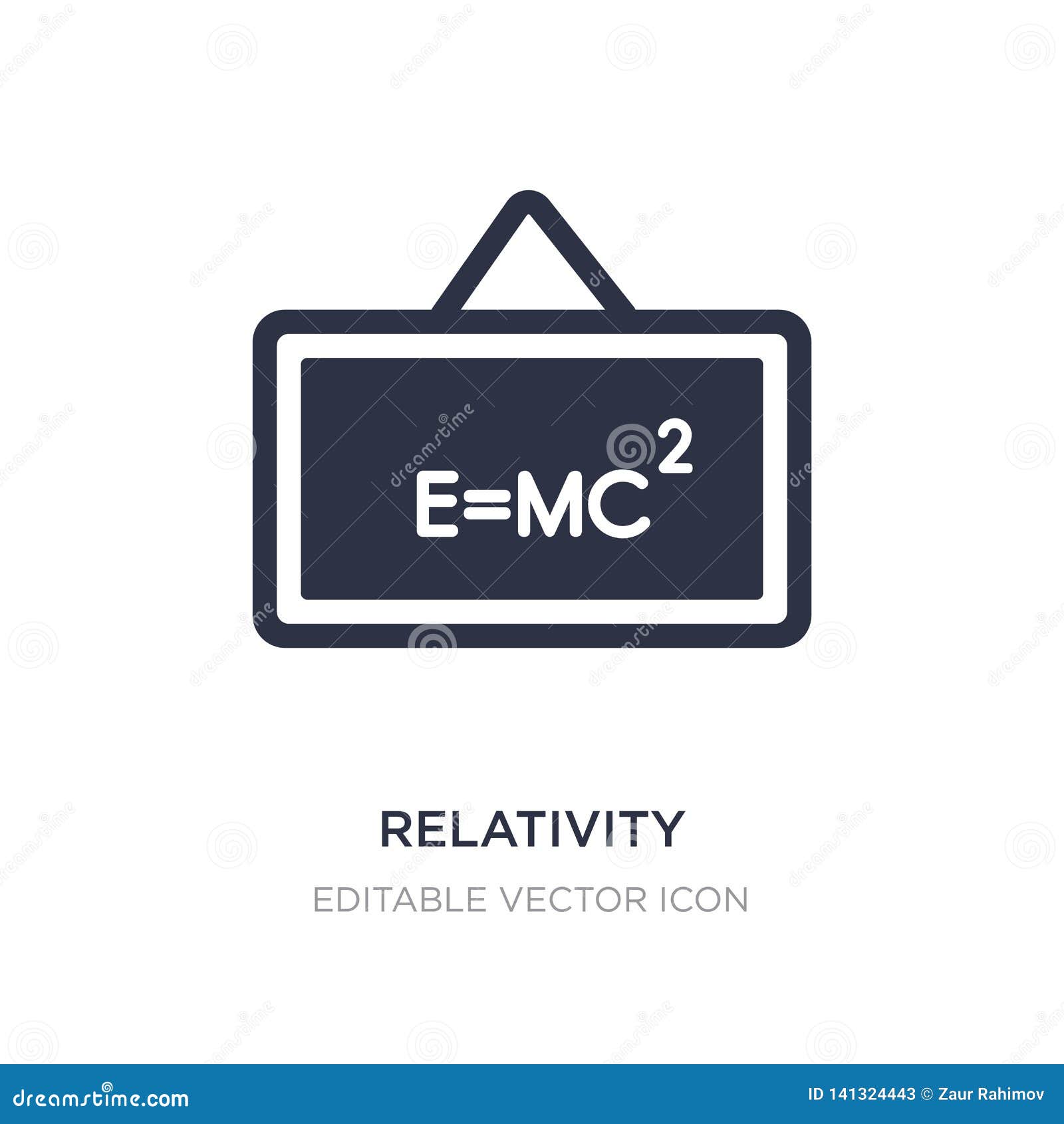 Relativity Formulae Icon On White Background. Simple Element ...