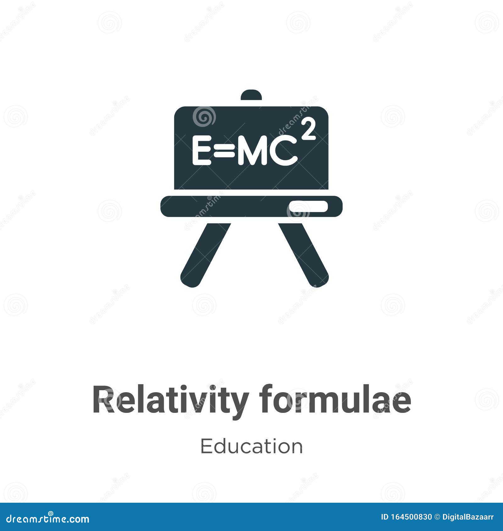 Relativity Formulae Vector Icon on White Background. Flat Vector ...