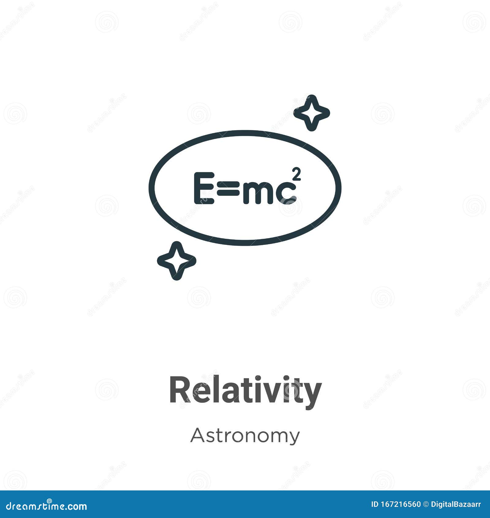 Relativity Outline Vector Icon. Thin Line Black Relativity Icon, Flat ...