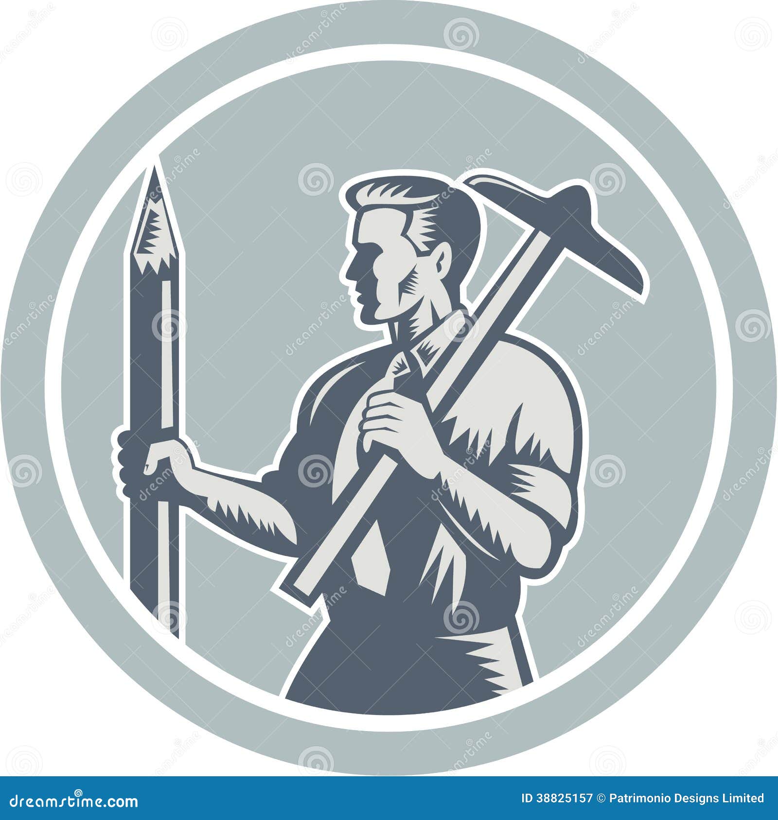 Relator Circle Retro Do Arquiteto Ilustração Stock - Ilustração de ...