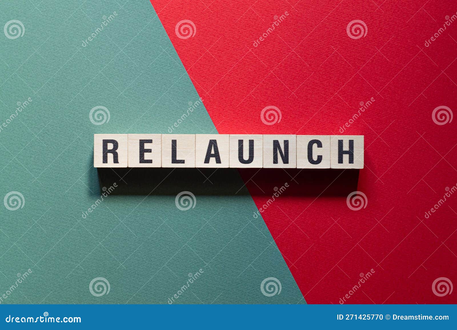 Relaunch - Word Concept on Cubes Stock Photo - Image of message ...
