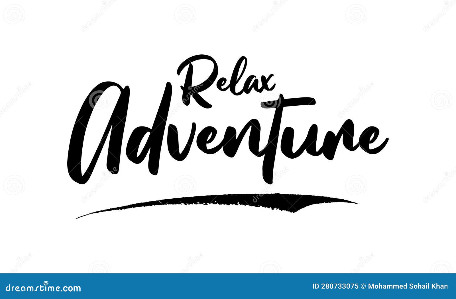 Relax Adventure Bold Typography Lettering Text Vector Design Quote ...