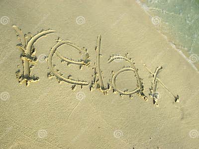 Relax on the beach sand stock image. Image of refresh - 2184641