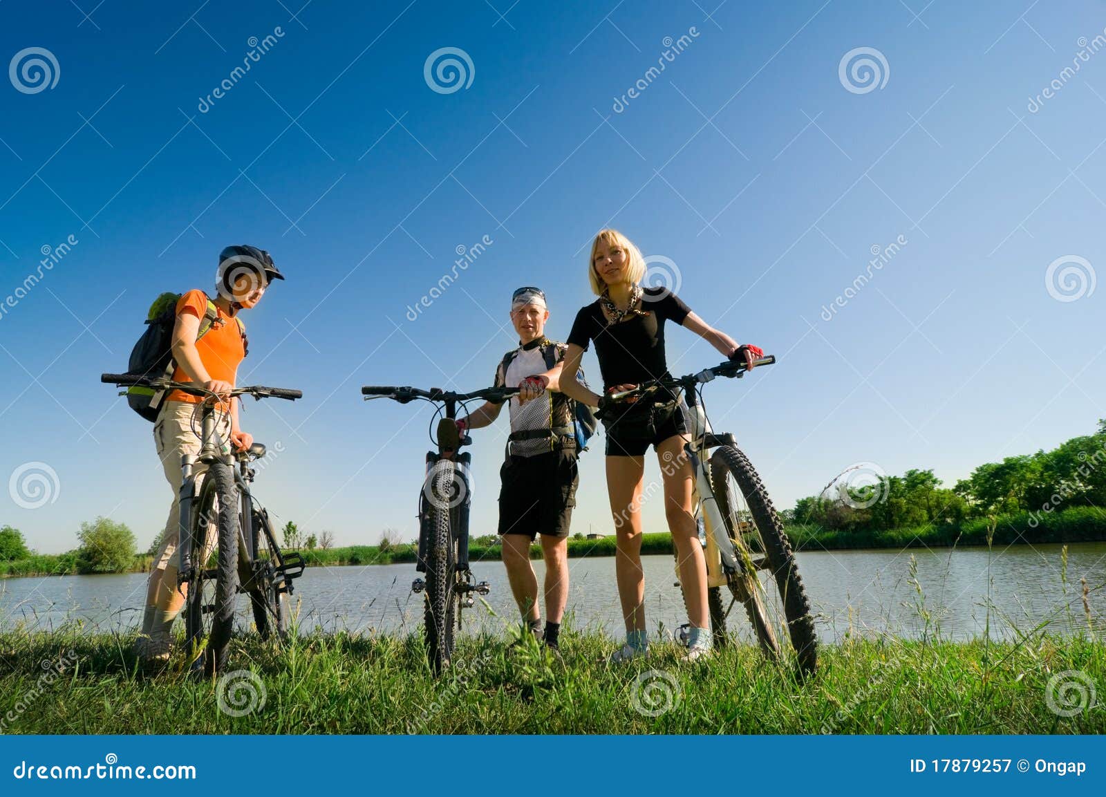 Relax biking stock image. Image of healthy, lake, riding - 17879257