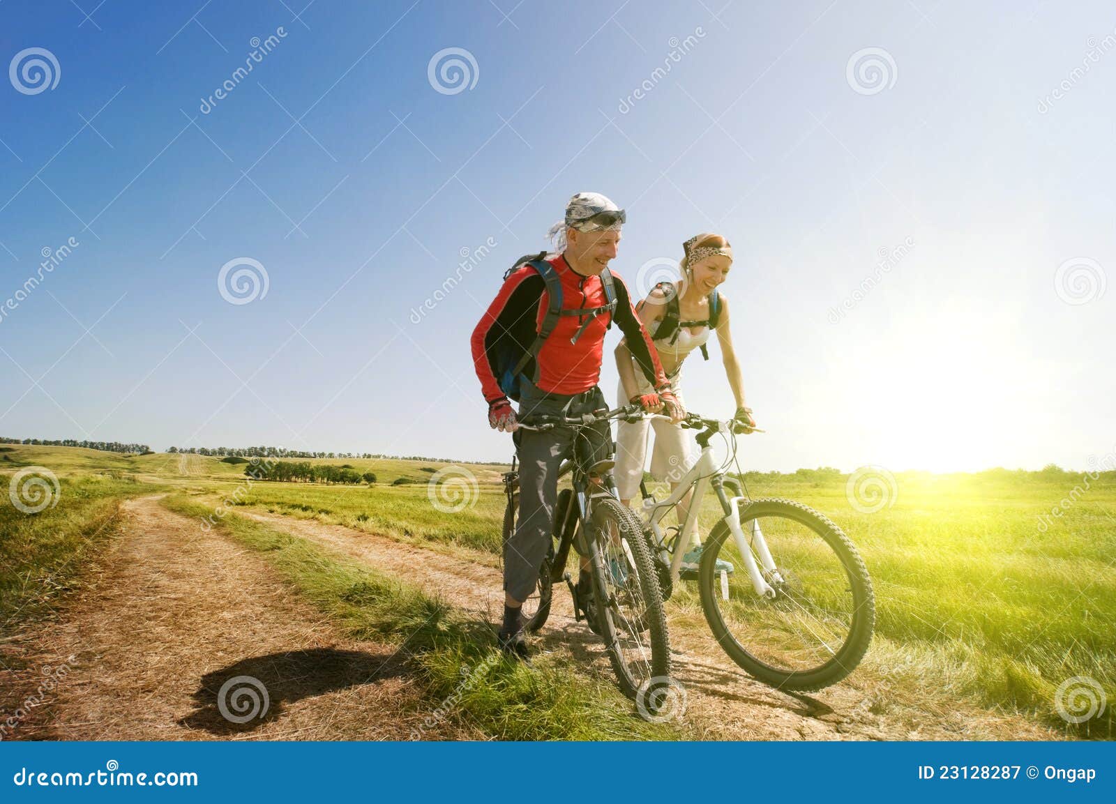 Relax biking stock image. Image of nature, biking, pair - 23128287