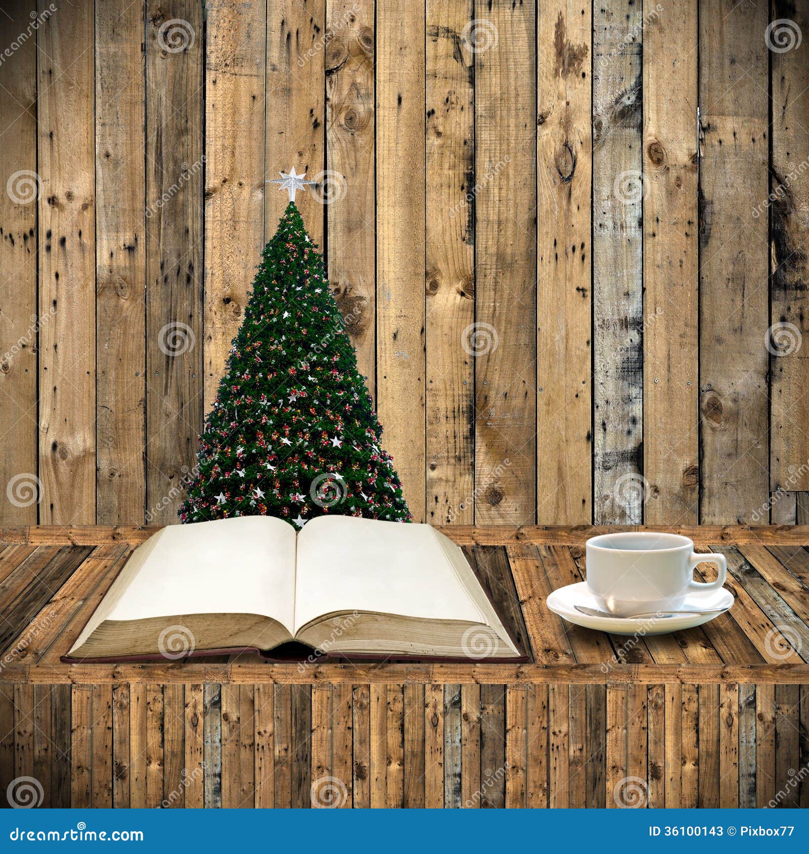 Relax with Book in Christmas Day Stock Image - Image of display ...