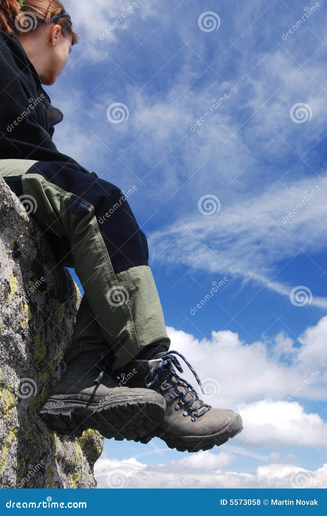 Relax - break on hiking stock photo. Image of people, blue - 5573058