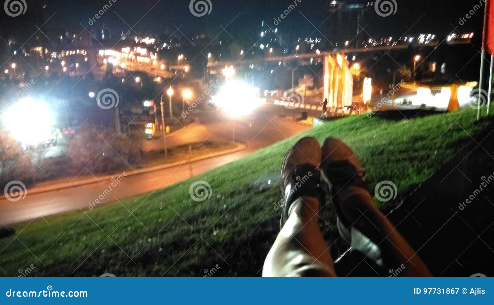 Relax in the city stock image. Image of night, beautiful - 97731867