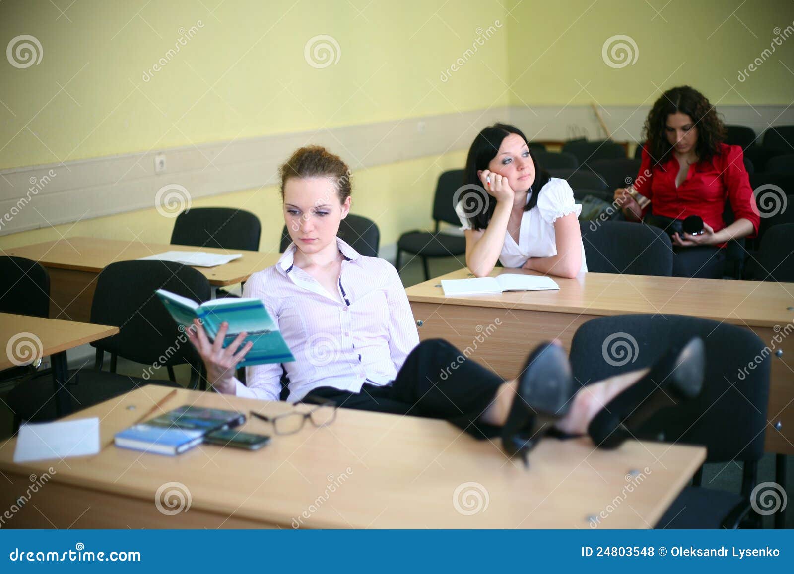 Relax in the classroom stock photo. Image of learn, intelligence - 24803548
