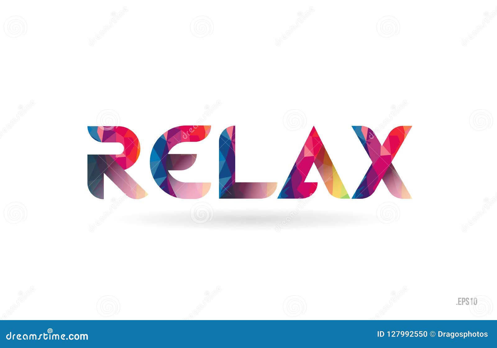 Relax Colored Rainbow Word Text Suitable for Logo Design Stock Vector ...