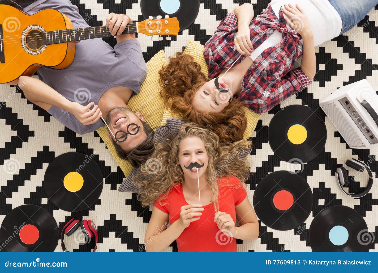 Relax with Creative Friends Stock Image - Image of teenager, classmates ...