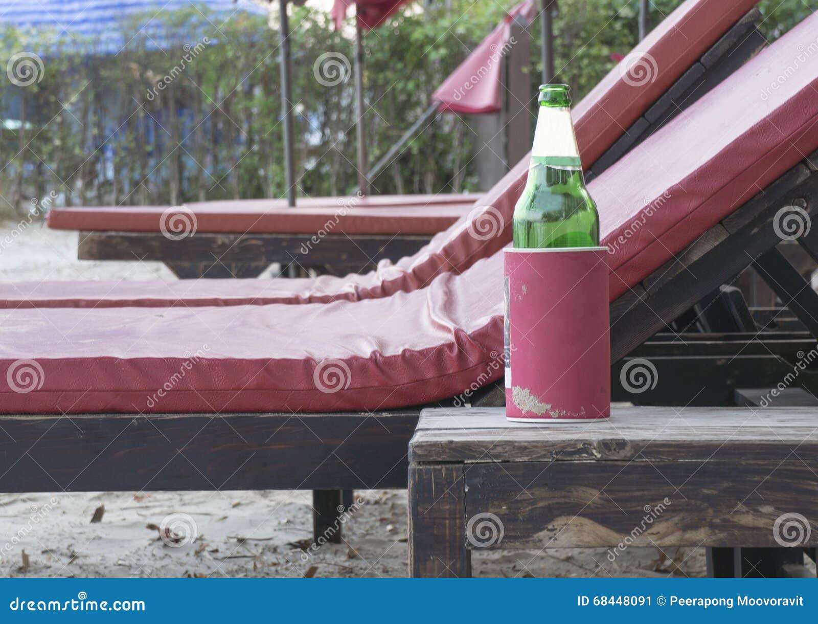 Relax day beer by beach stock image. Image of travel - 68448091