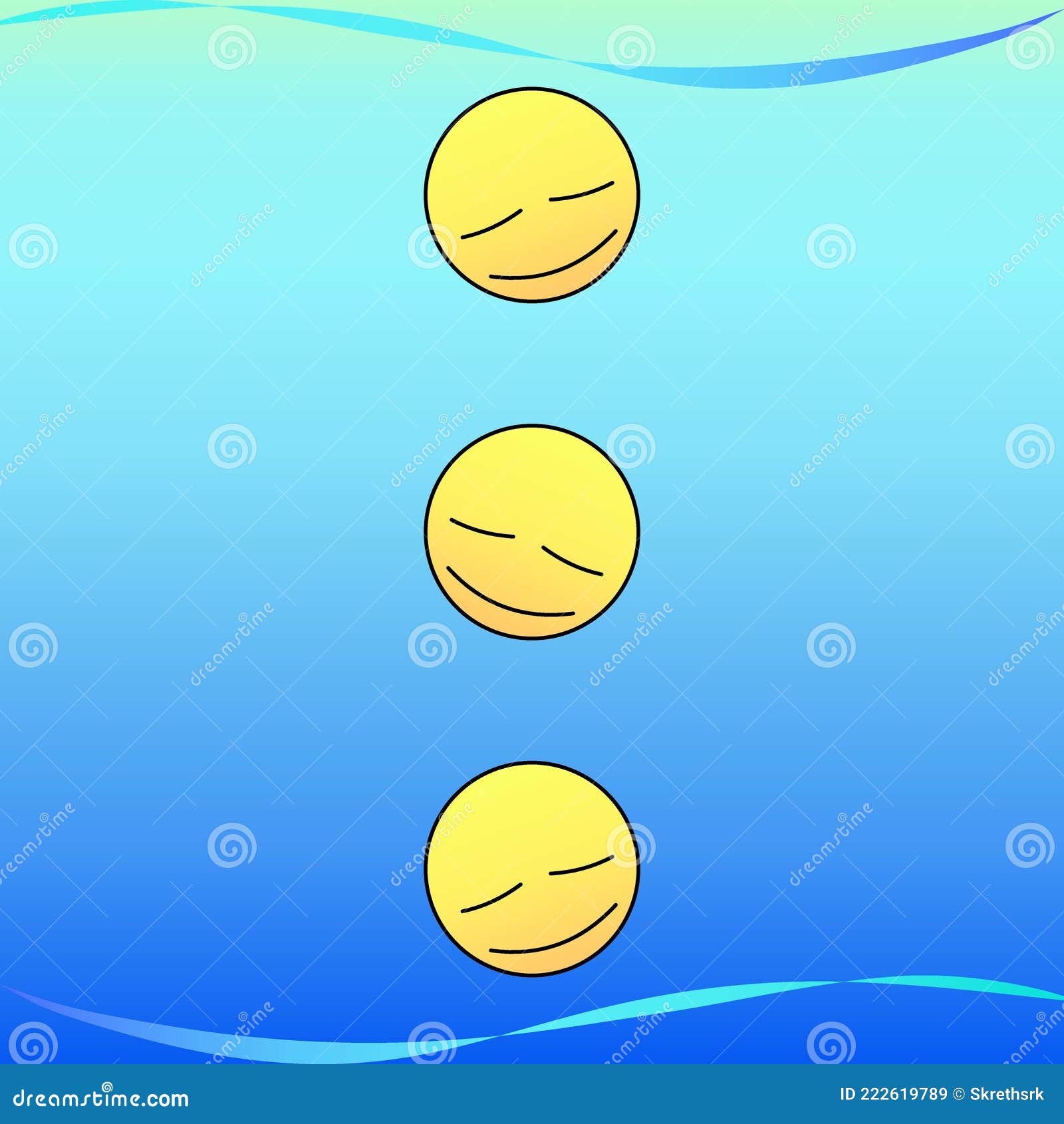 Relax Face in Yellow with Wind 03 Stock Vector - Illustration of easy ...