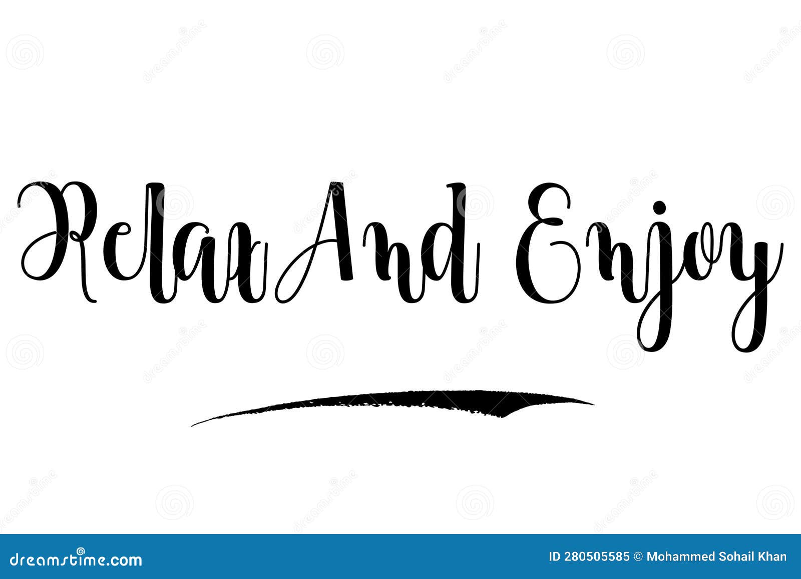 Relax and Enjoy Elegant Typography Lettering Text Vector Design Quote ...