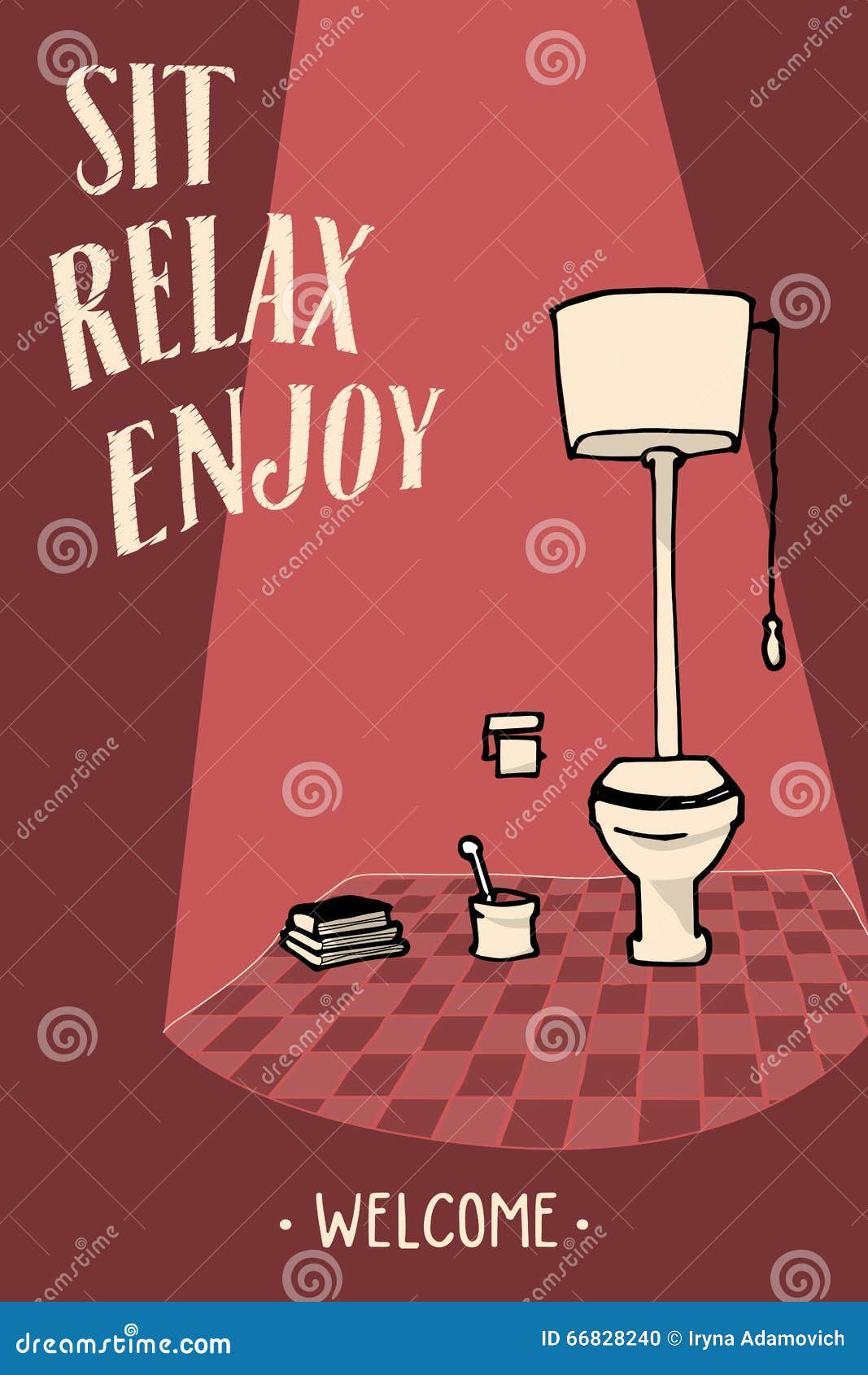 Relax and Enjoy Lettering. Welcome Text. Image for Interior, WC Art ...