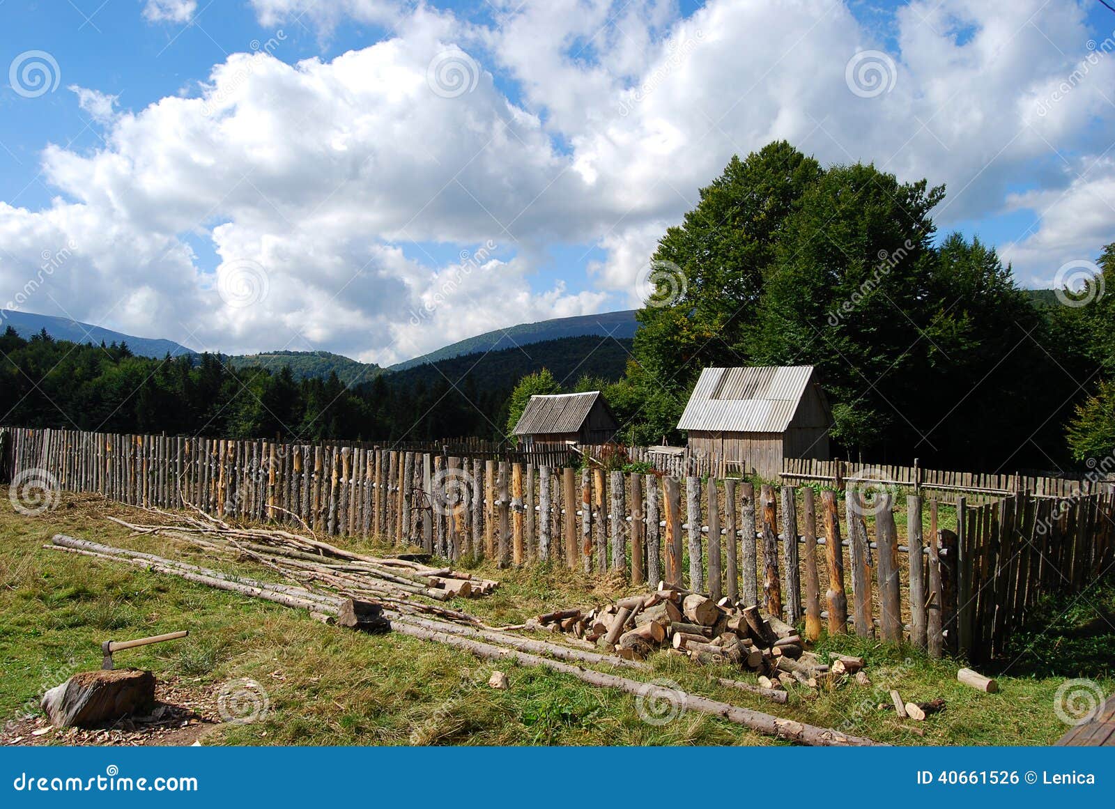Relax in Farm with Animals and Work Stock Photo - Image of mountains ...