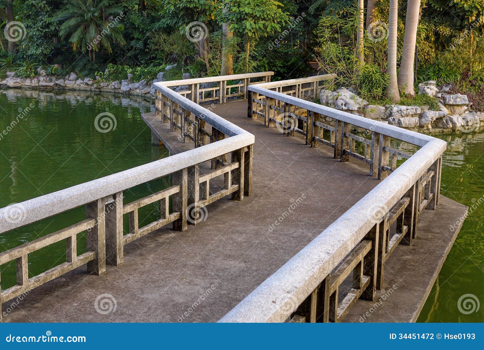 Relax Footpath Bridge on Water Stock Photo - Image of lake, path: 34451472