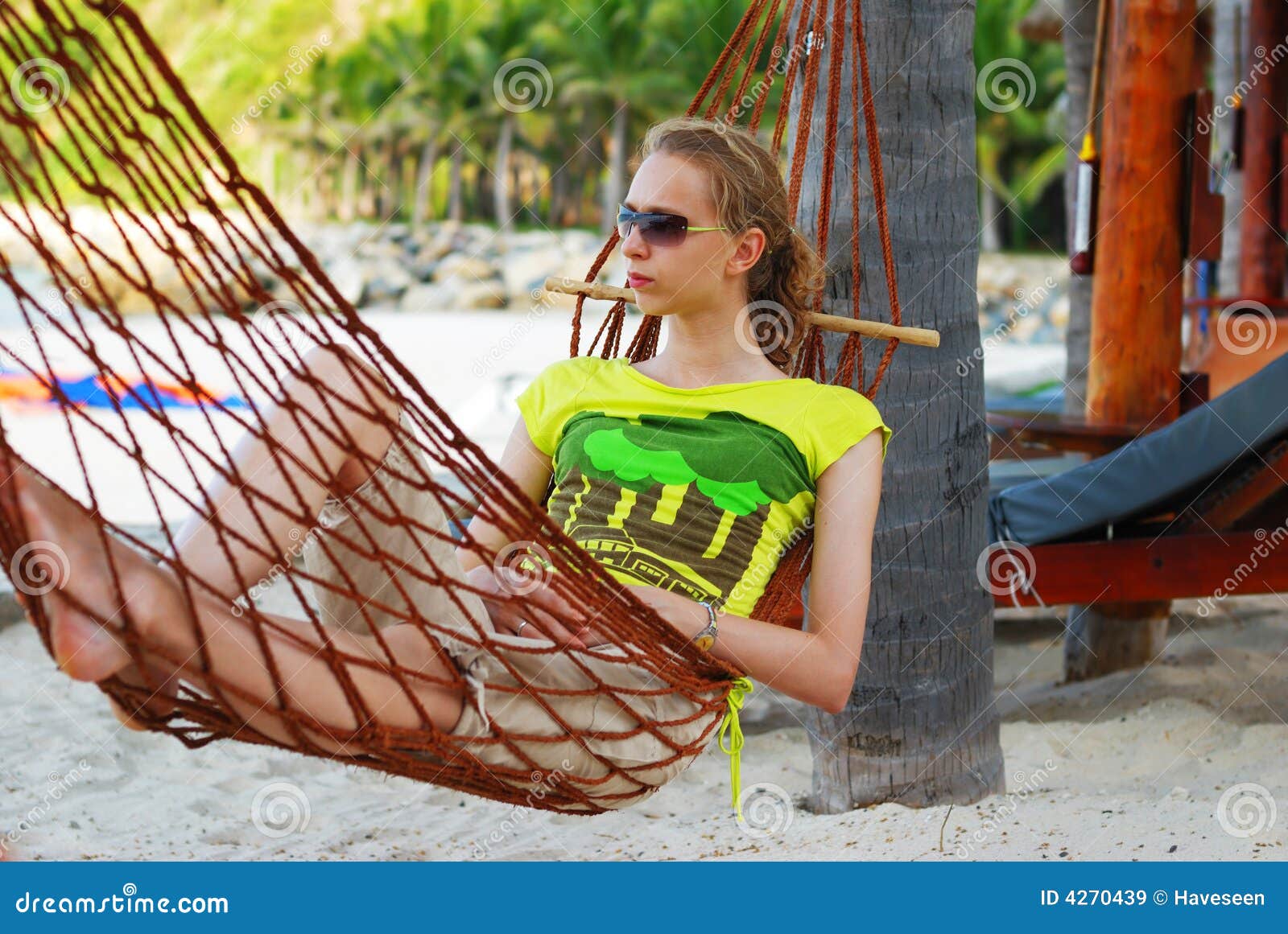 Relax in hammock stock image. Image of holiday, sport - 4270439
