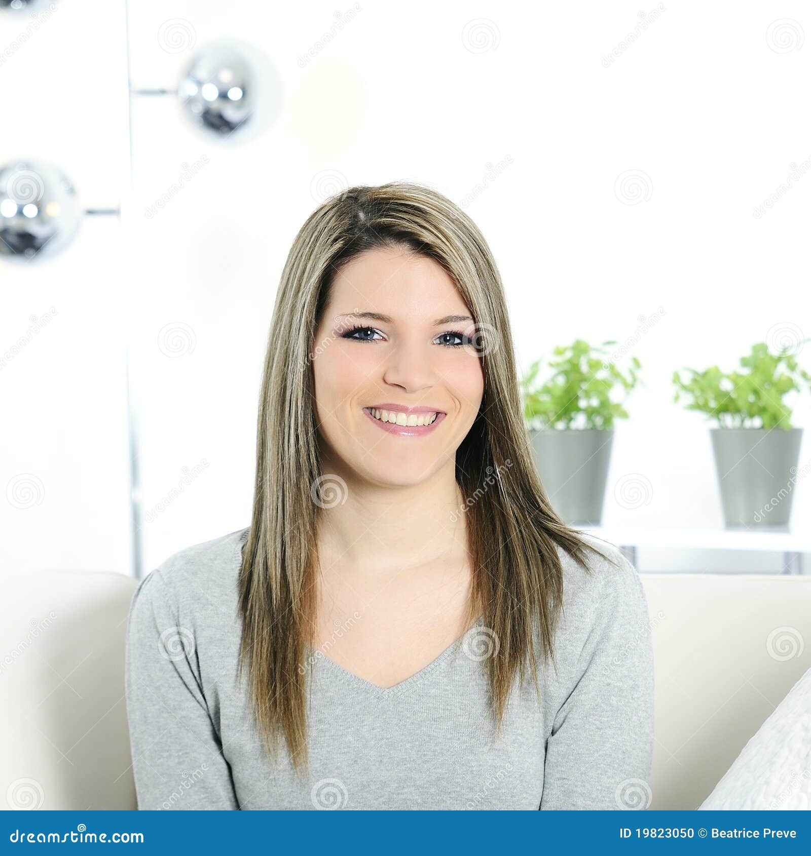 Relax at home stock photo. Image of young, eyes, interior - 19823050